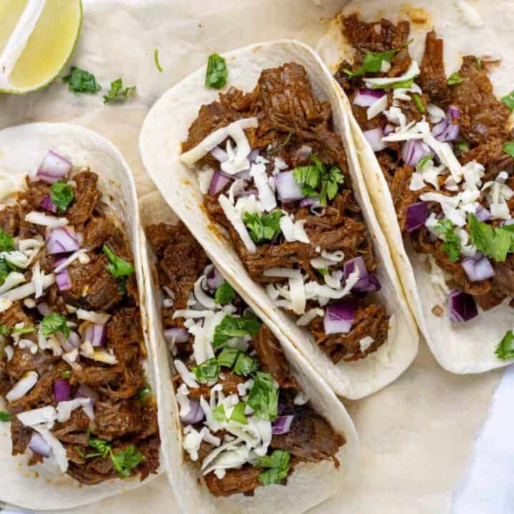 Slow Cooker BBQ Beef Brisket Tacos