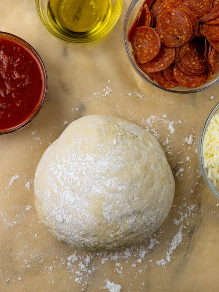Cast Iron Skillet Pizza (with Quick & Fluffy Pizza Dough)