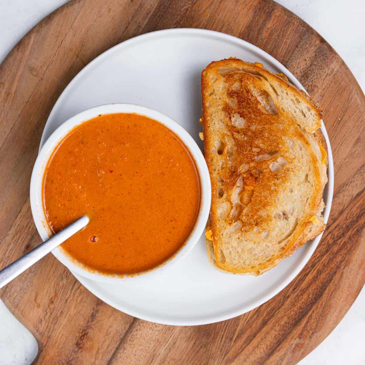 Easy Tomato Soup and Grilled Cheese