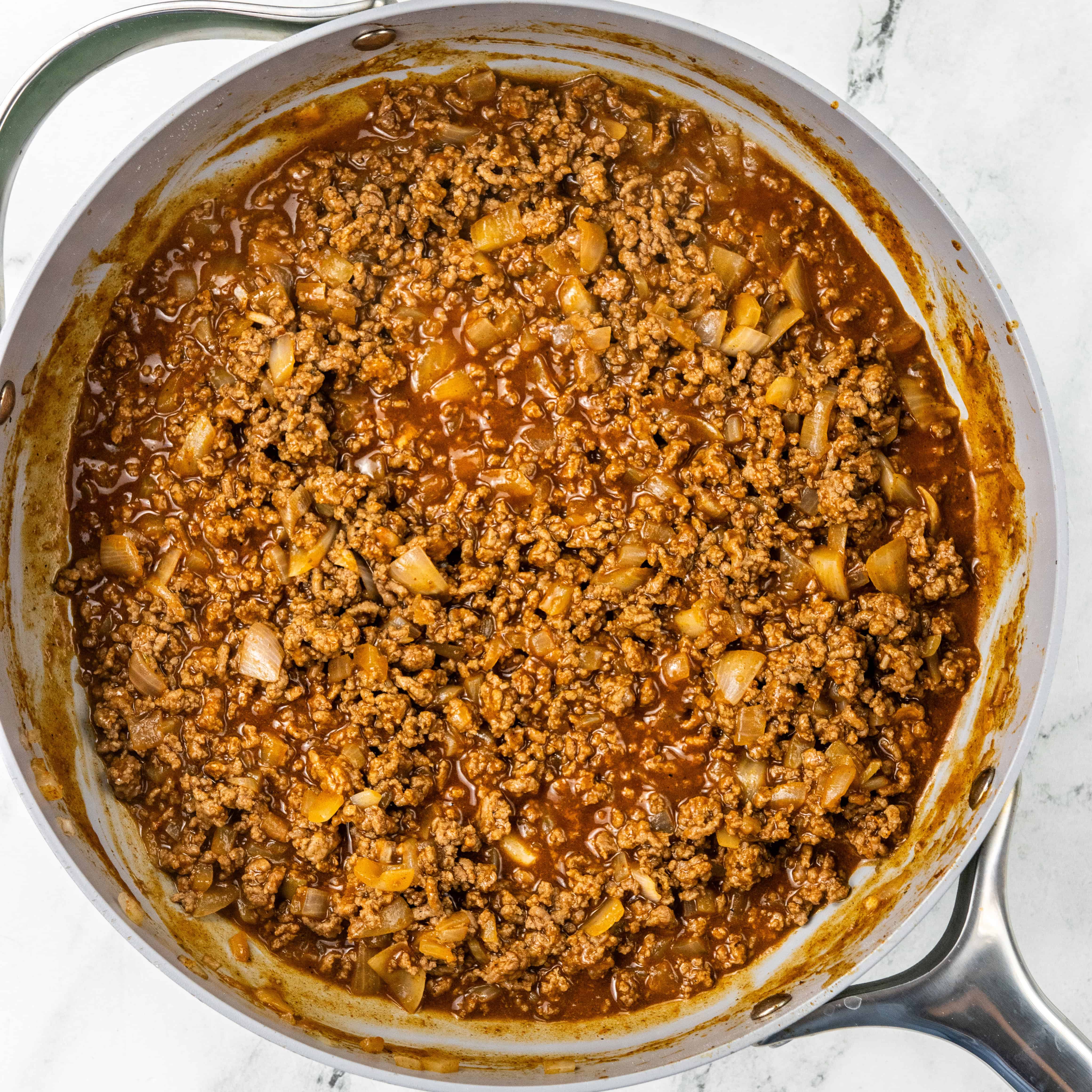 30-Minute One-Pan Beef Enchilada Skillet